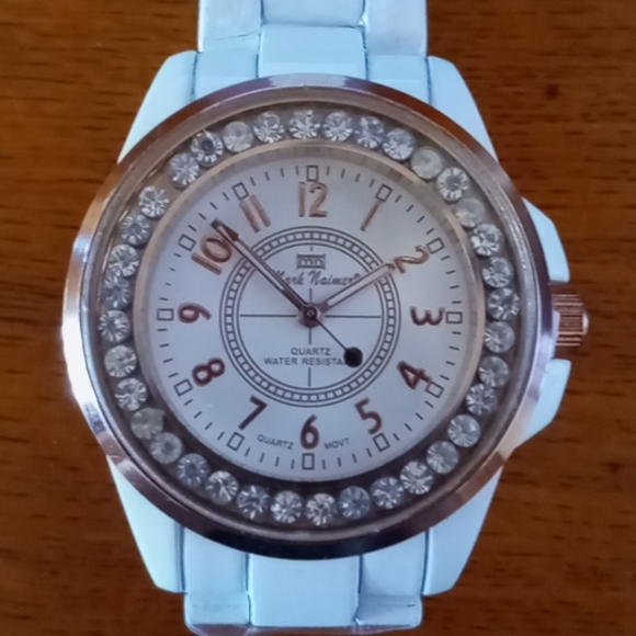 Mark Naimer | Accessories | Mark Naimer Gold White Rhinestone Womens ...